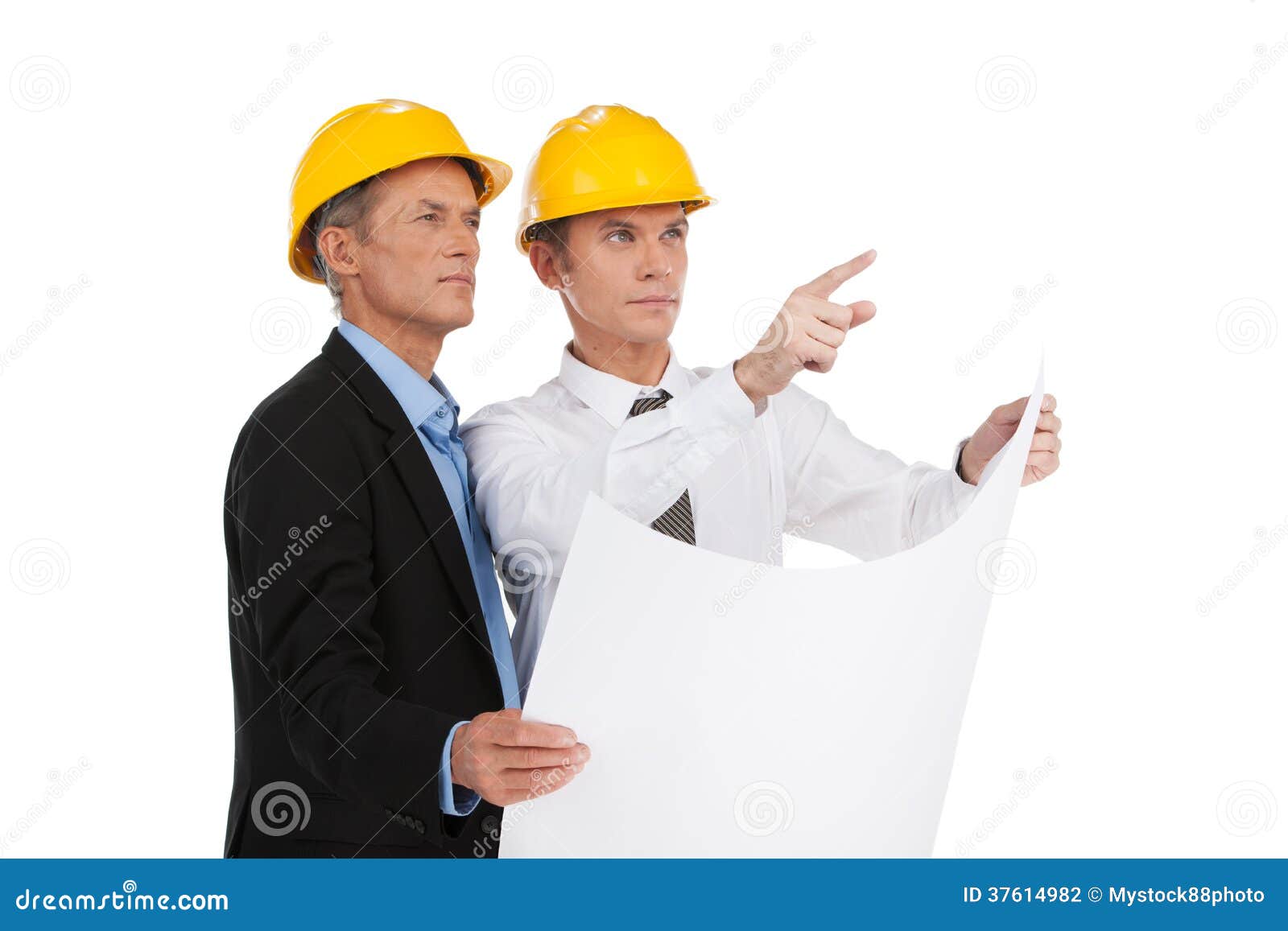 Two Serious Older Man Standing. Stock Photo - Image of contract ...