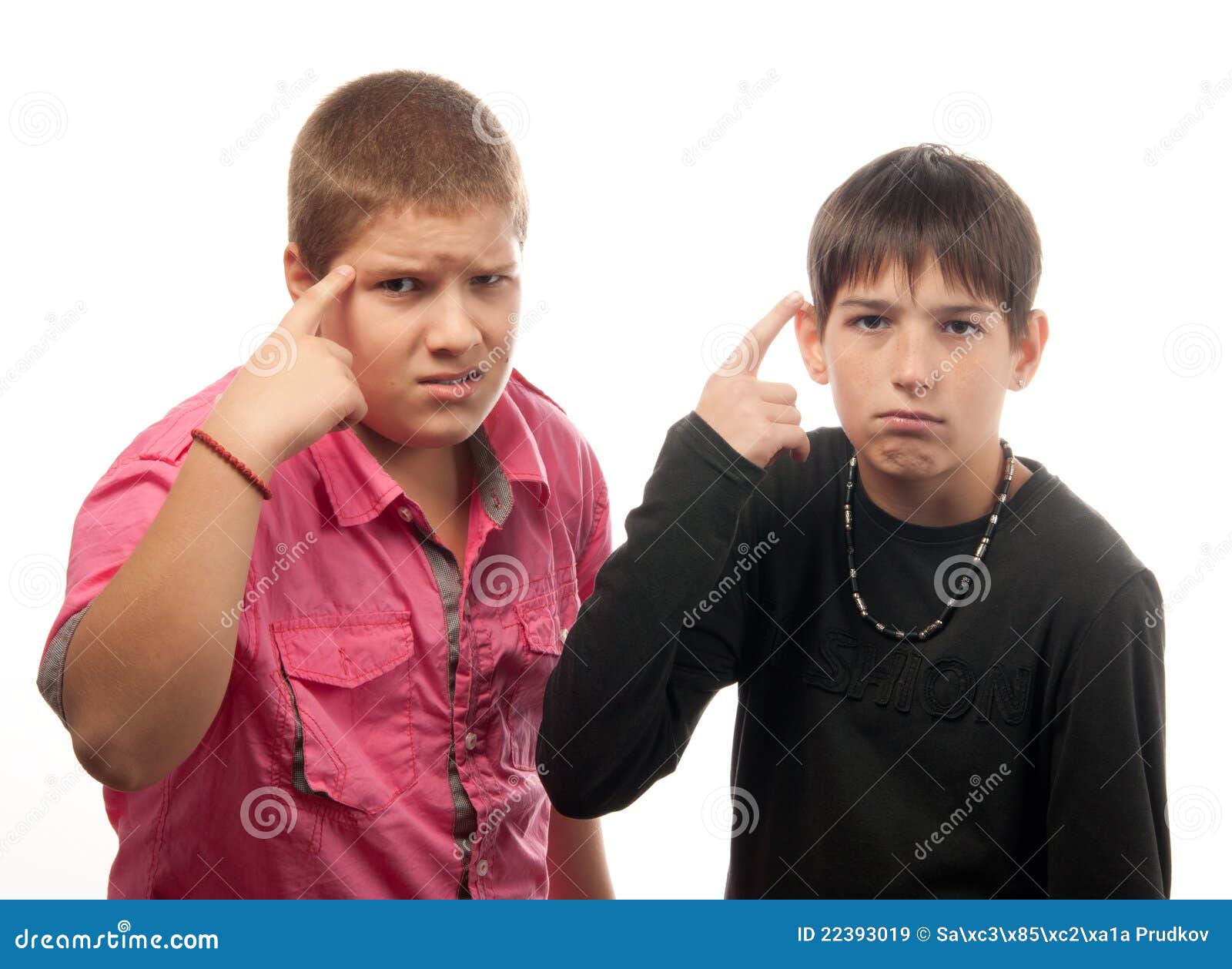 Two Serious Teenage Boys Posing Stock Image - Image of background ...