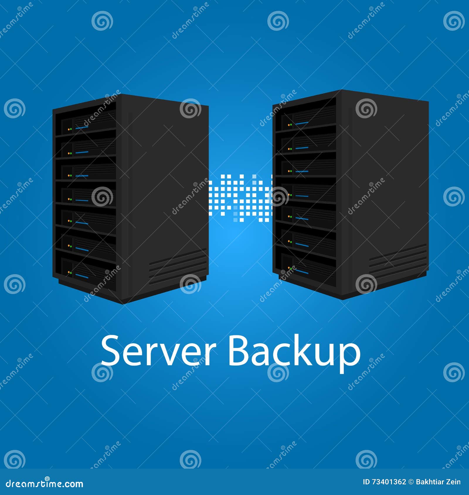 Two Server Backup Redundancy Mirror For Recovery And Performance Vector ...