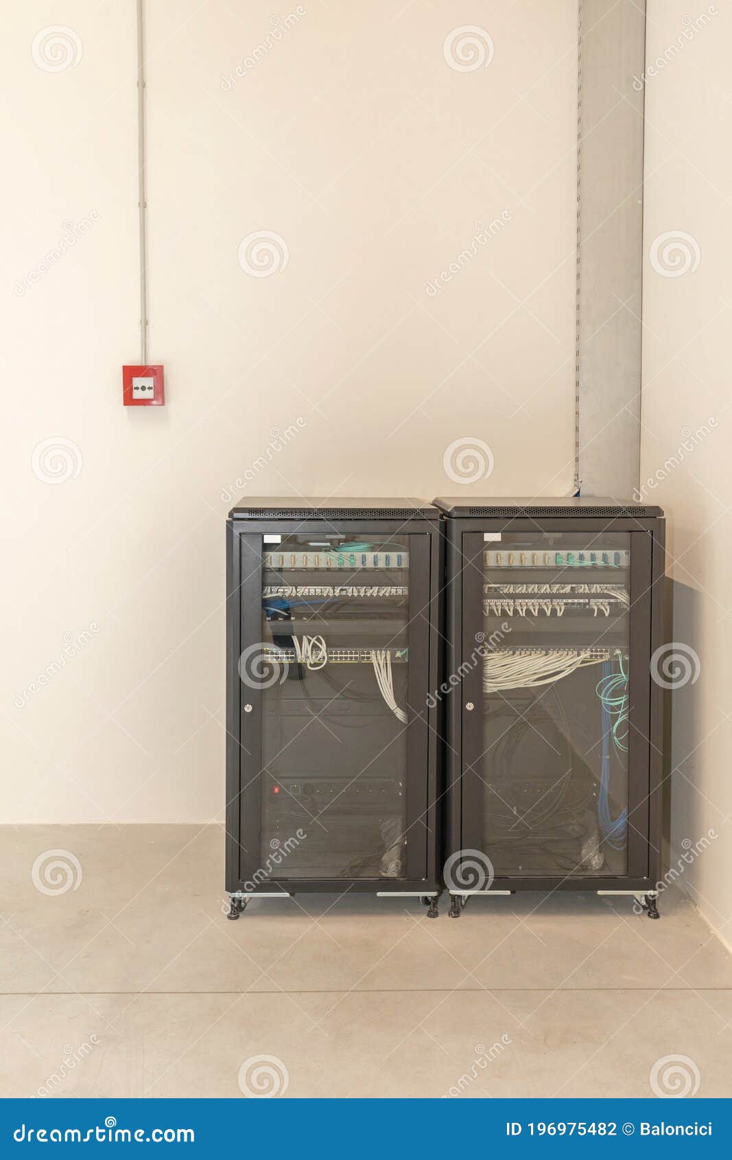 Network Rack stock photo. Image of door, modem, cable - 196975482