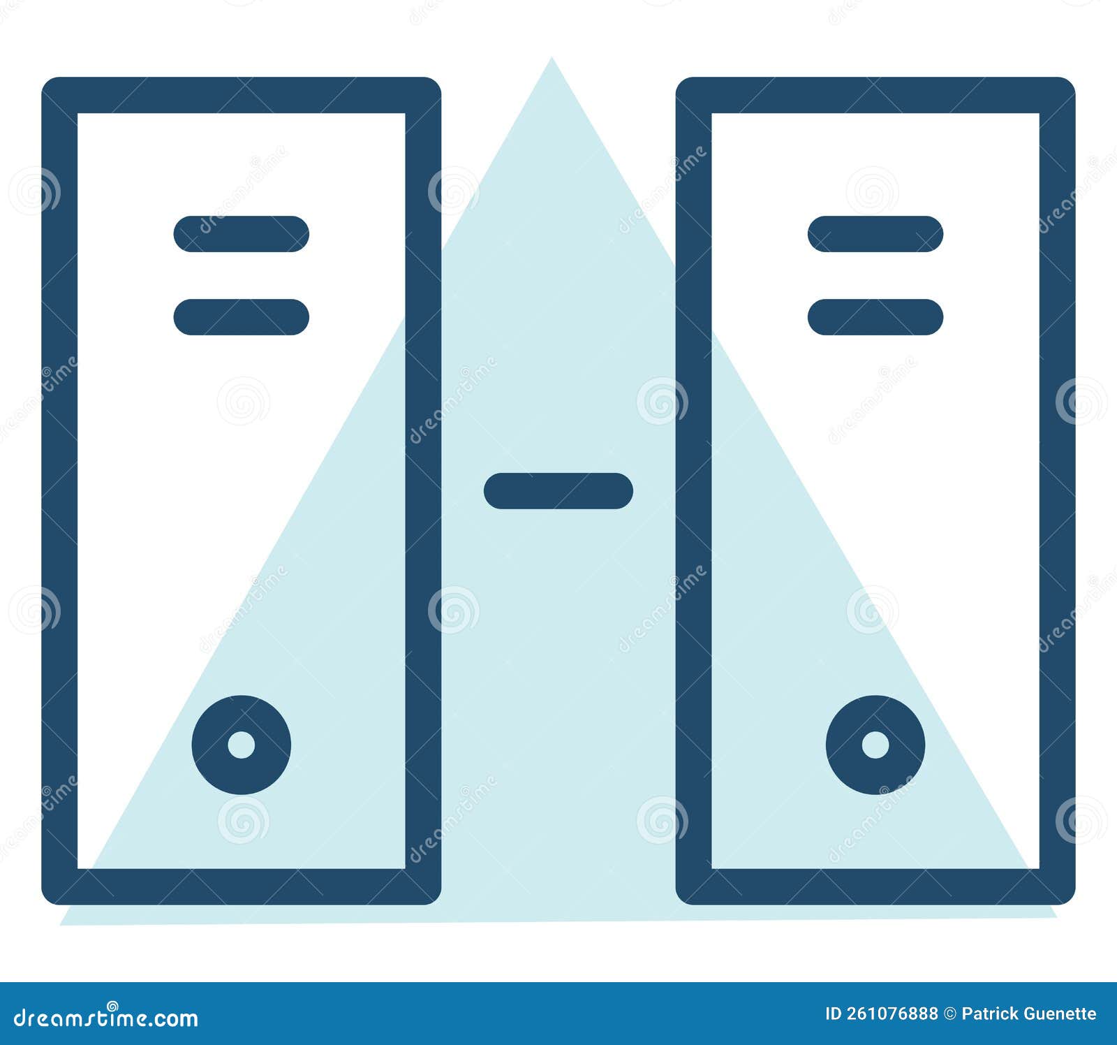 Two servers, icon stock vector. Illustration of white - 261076888