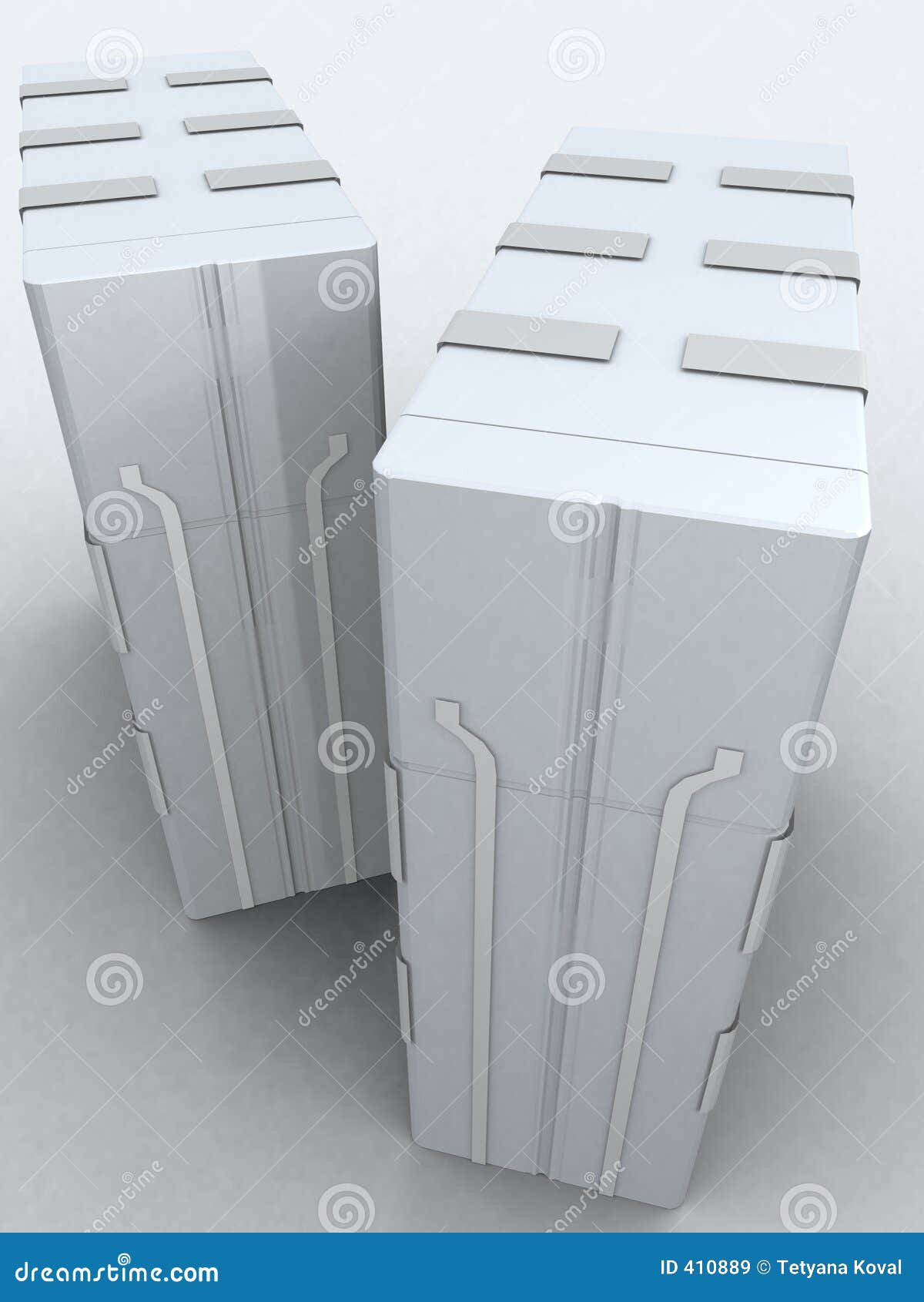 Two servers in light grey stock illustration. Illustration of nice - 410889