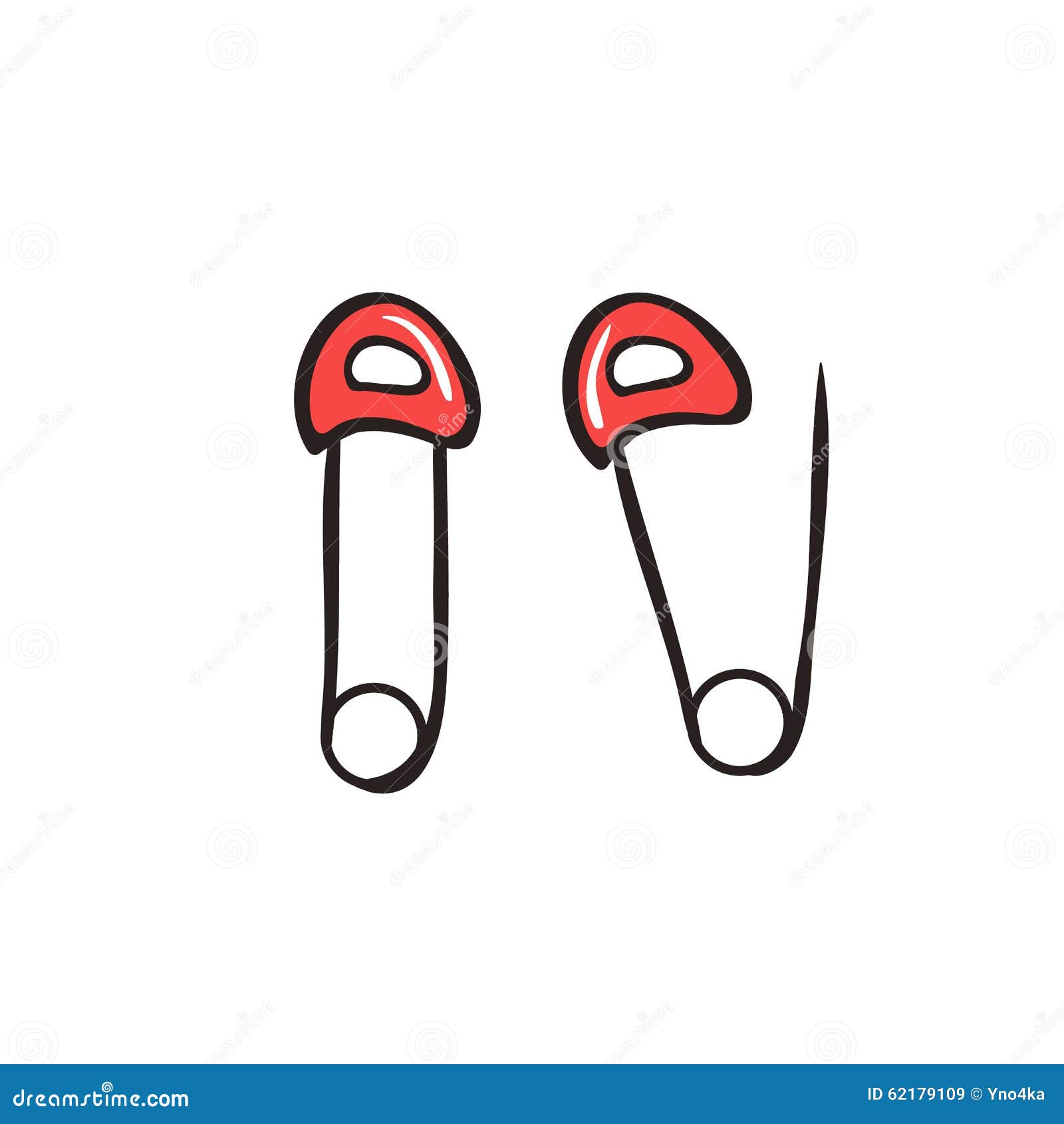 Cartoon Style Pin Line Drawing Stock Illustration - Illustration of ...