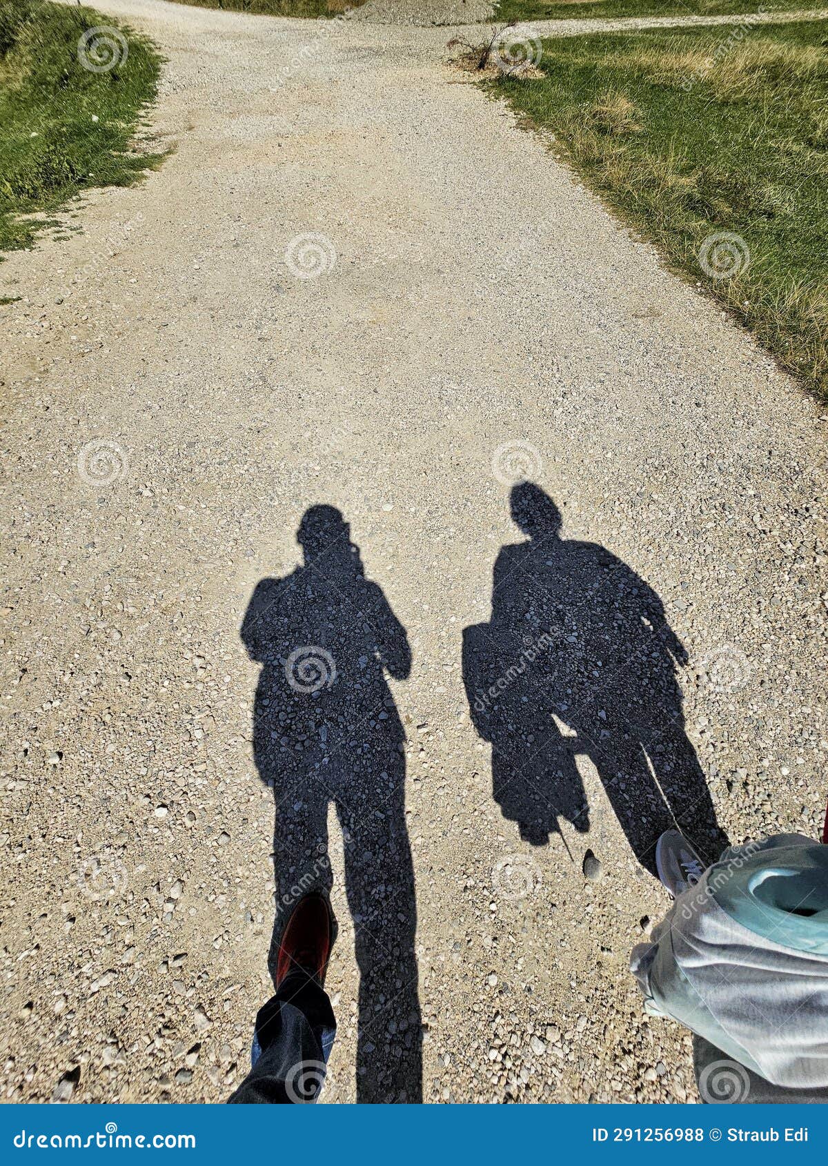 Two Shadows on a Crossroad in Predeal Stock Photo - Image of sunny ...