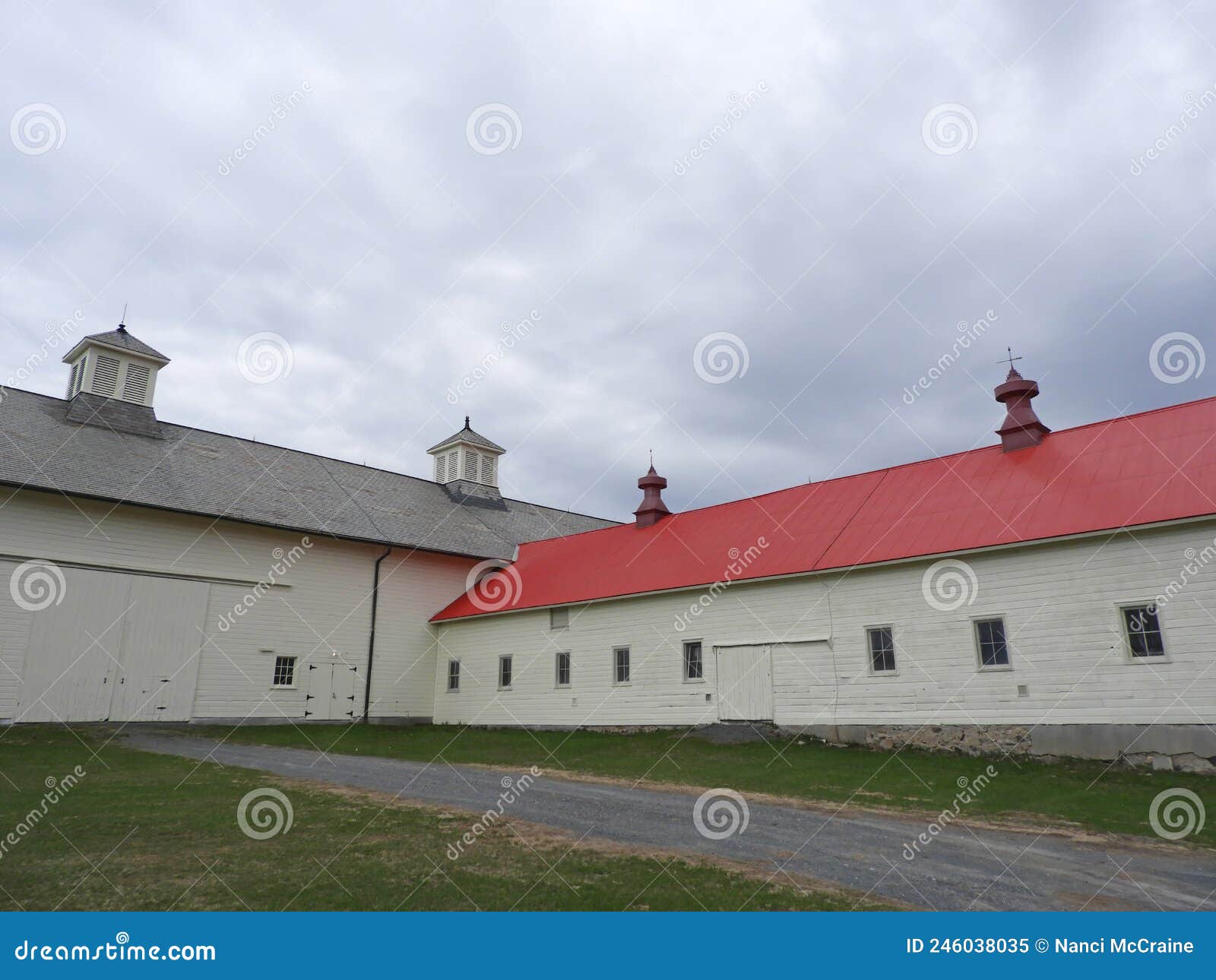 Two Shaker Barns Joined Together at Watervliet Colonie Albany NYS Stock ...