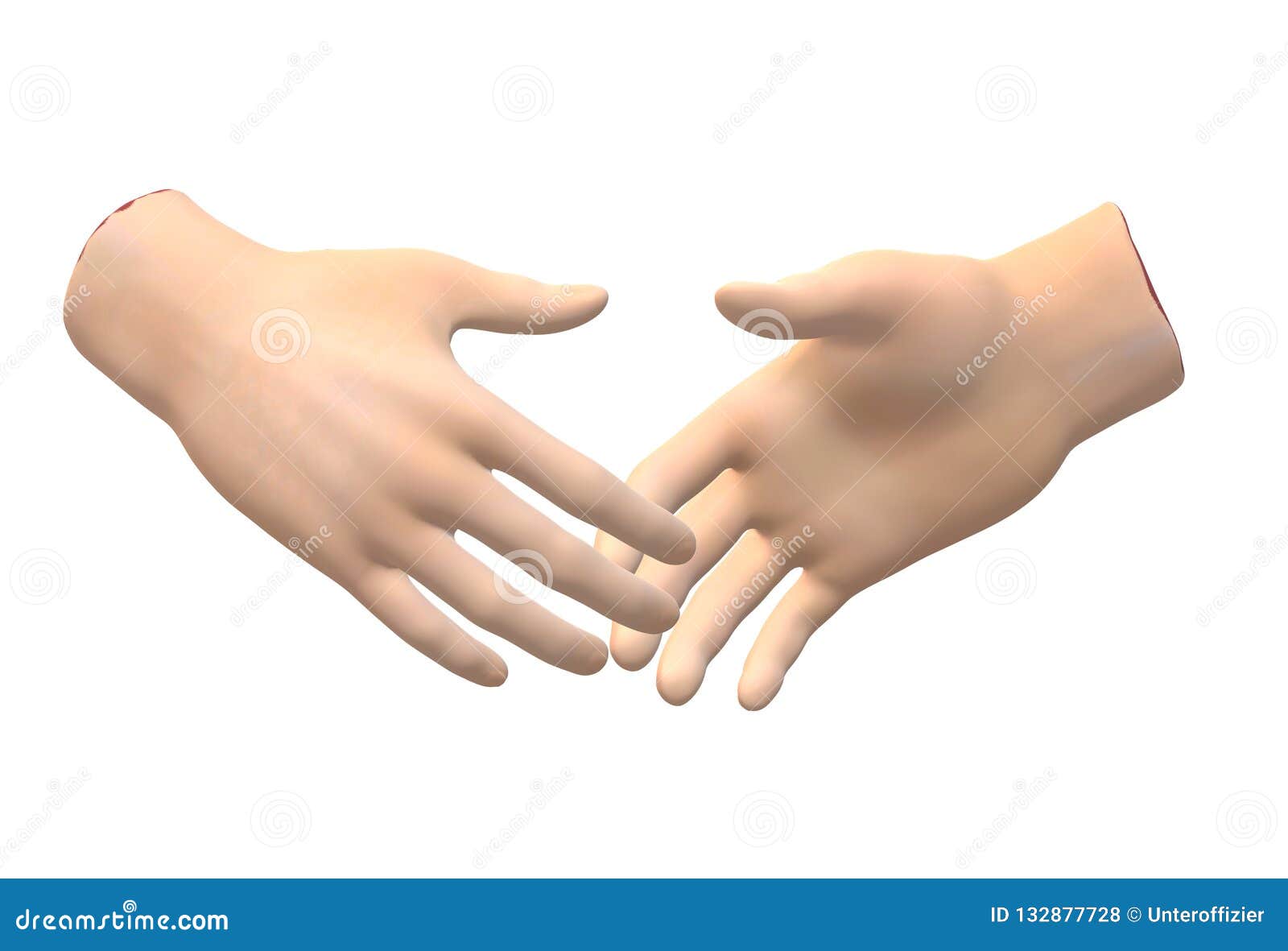 Two Shaking Hands Reaching Out for Each Other Stock Illustration ...