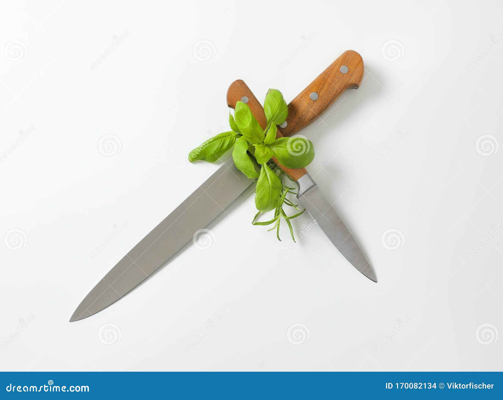 Two sharp kitchen knives stock photo. Image of view - 170082134