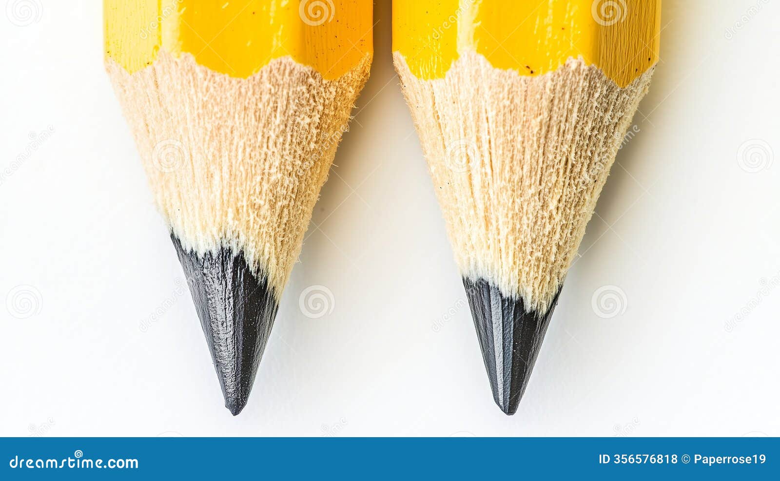 Two Sharpened Yellow Pencils on White Background Stock Photo - Image of ...