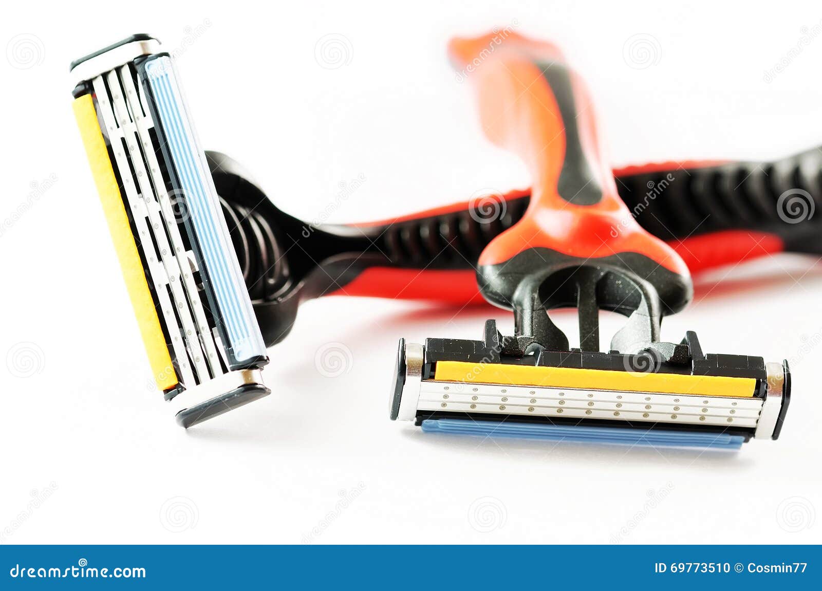 Two Shaving Razors. Close Up Image. Stock Photo - Image of gillette ...