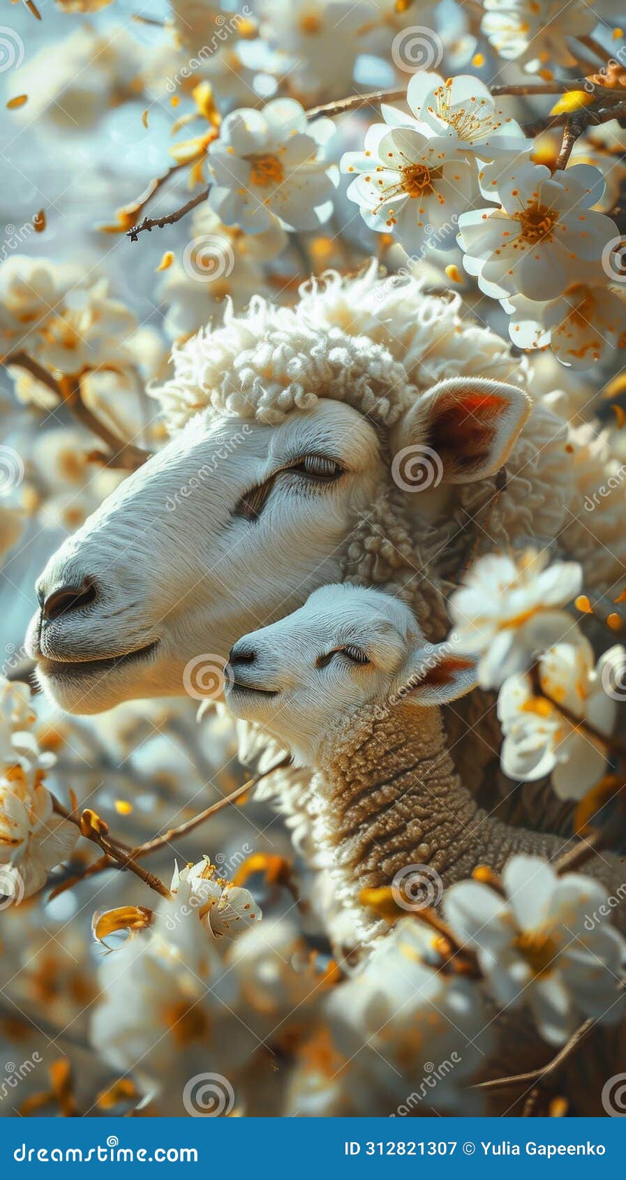 Two Sheep Standing Together Stock Image - Image of livestock, pair ...
