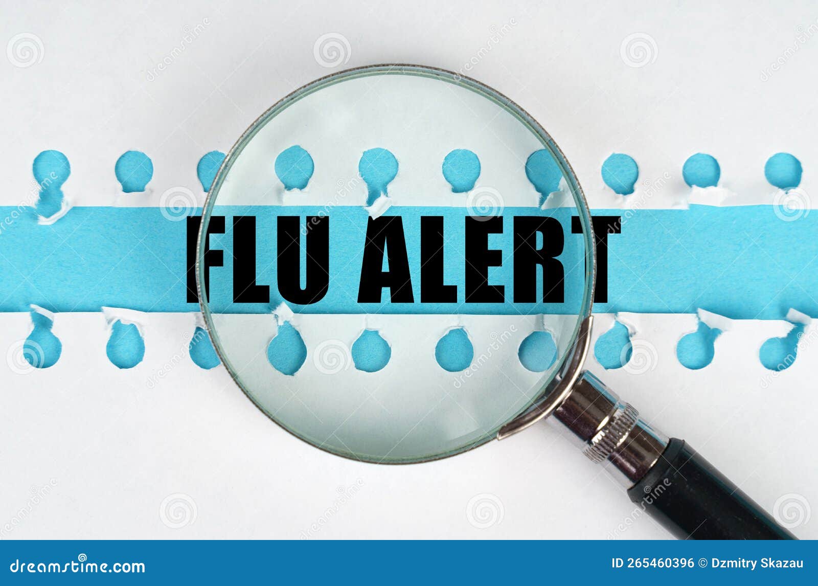 Between Two Sheets from a Notebook on a Blue Stripe with the ...