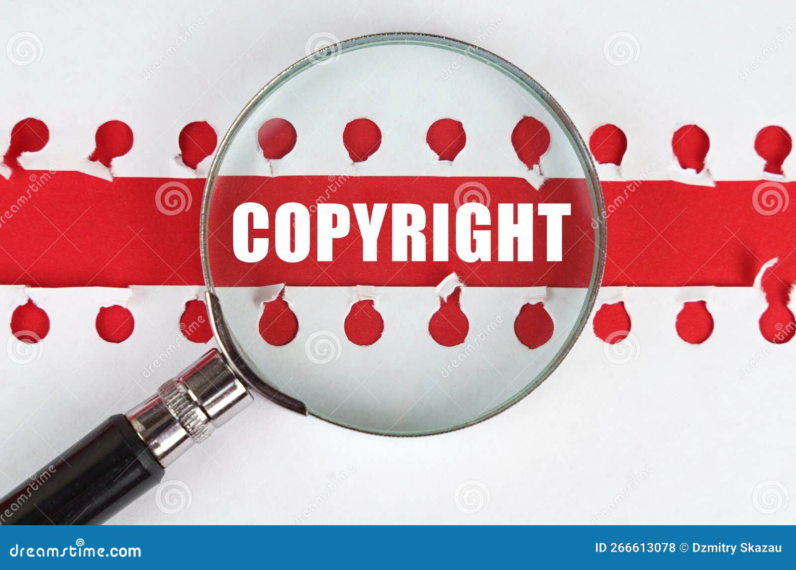 Between Two Sheets from a Notebook on a Red Stripe with the Inscription ...