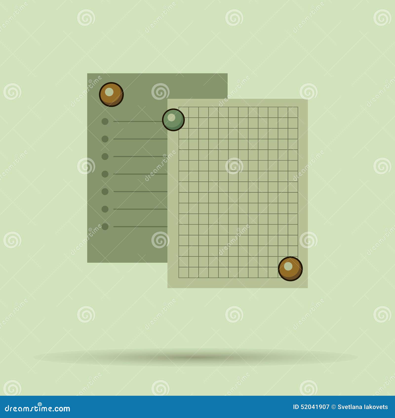 Two sheets of paper stock illustration. Illustration of blank - 52041907