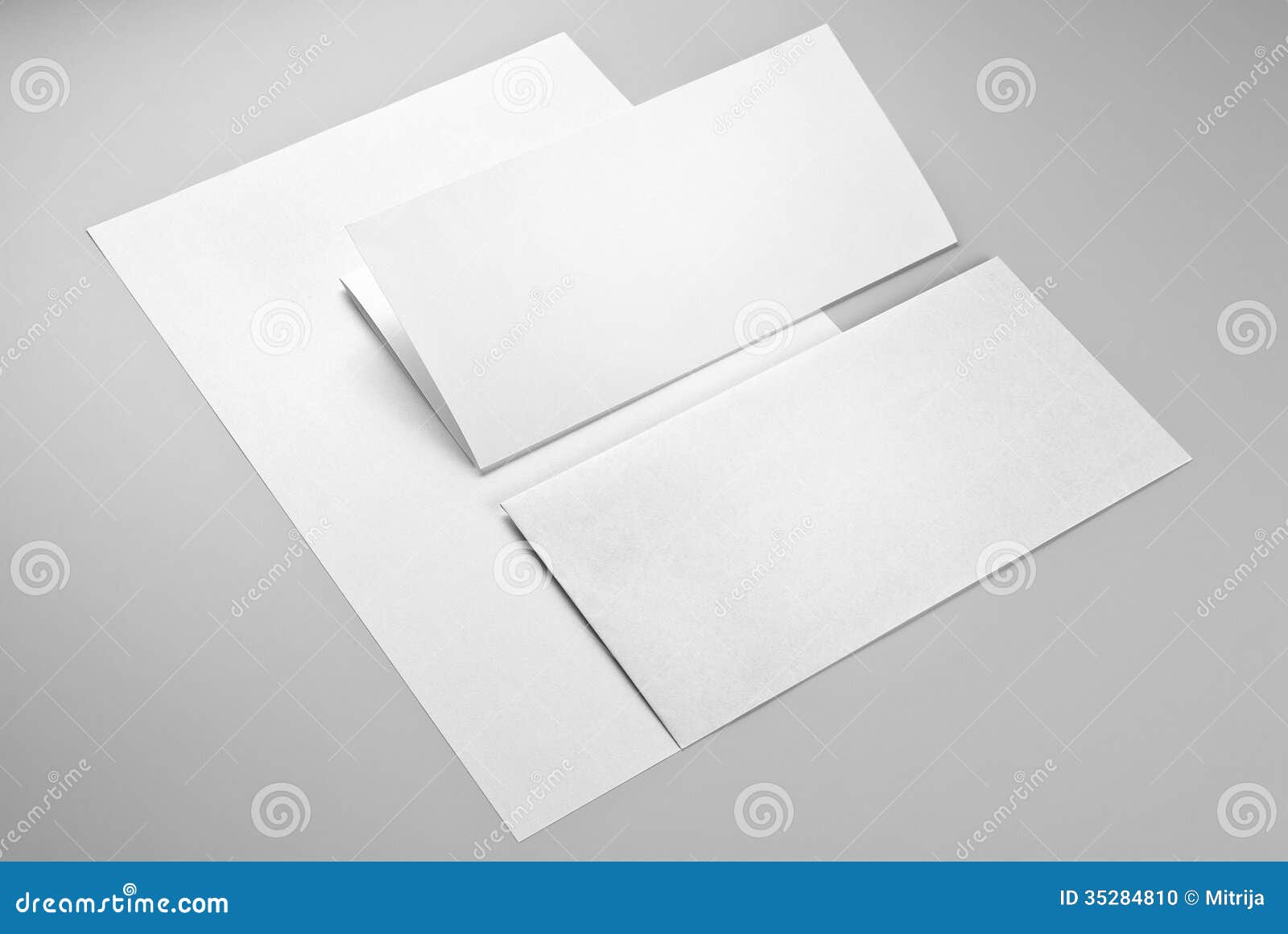 Two Sheets of Paper and Envelope Stock Photo - Image of space, pages ...