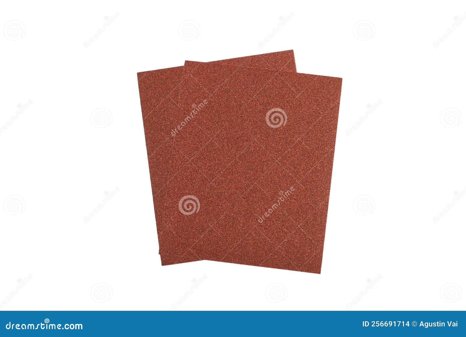 Two Sheets of Sand Paper Isolated on a White Background Stock Photo ...