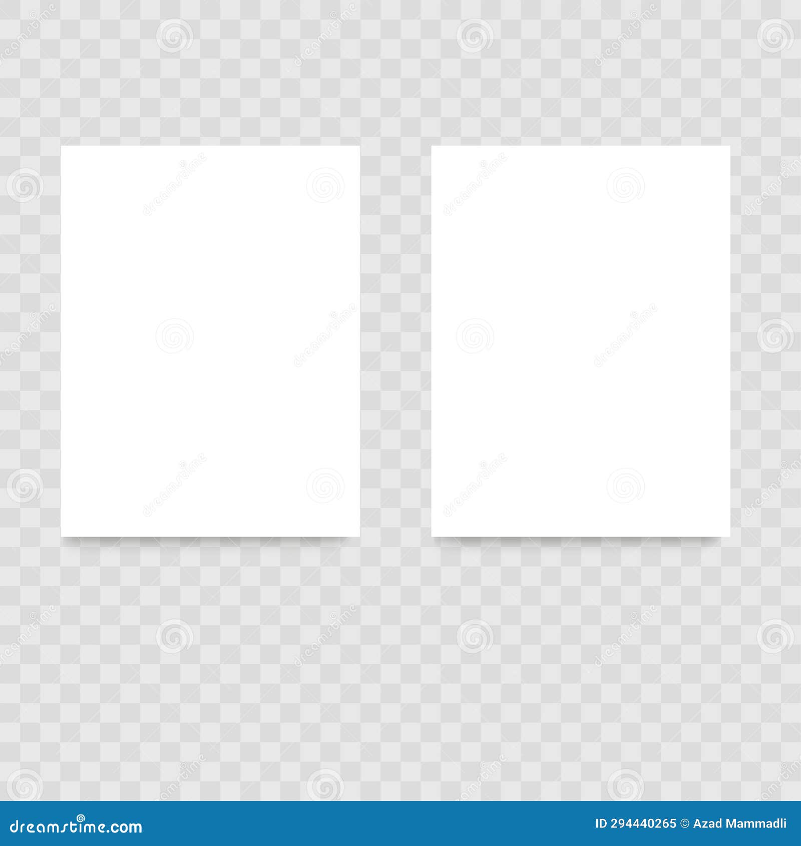 Two Sheets White Blank Template. Vector Stock Vector - Illustration of ...