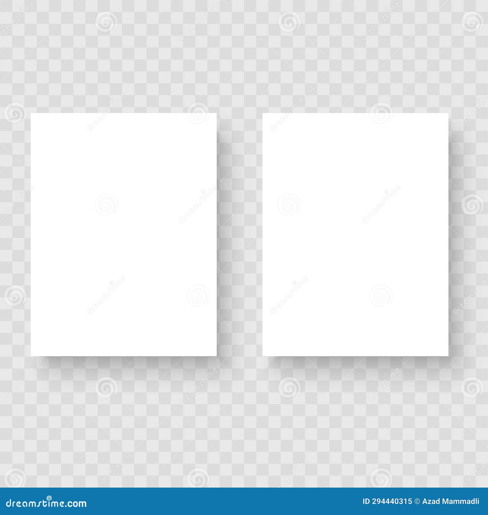 Two Sheets White Blank Template. Vector Stock Vector - Illustration of ...