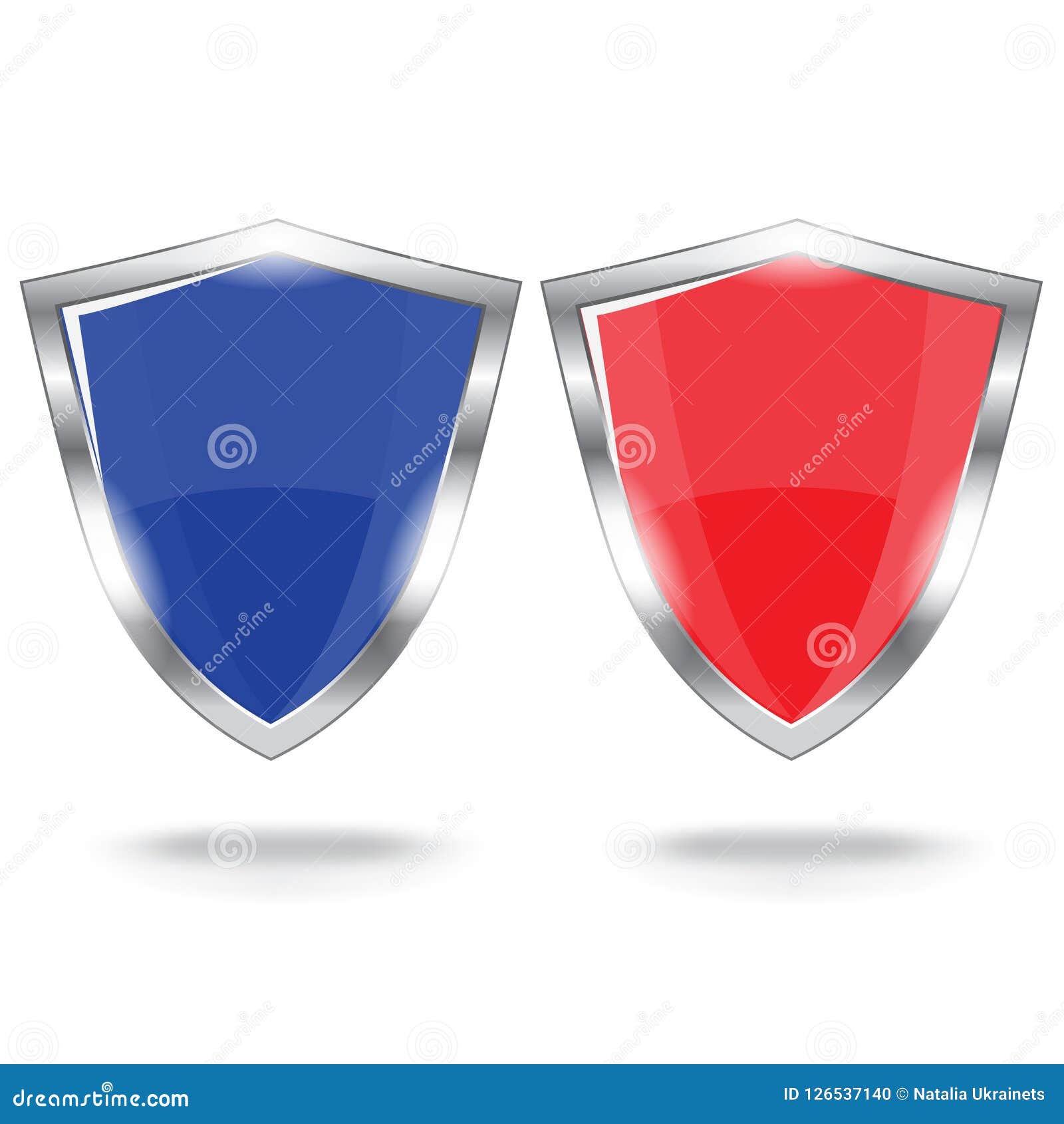 Two shield icons stock vector. Illustration of protection - 126537140