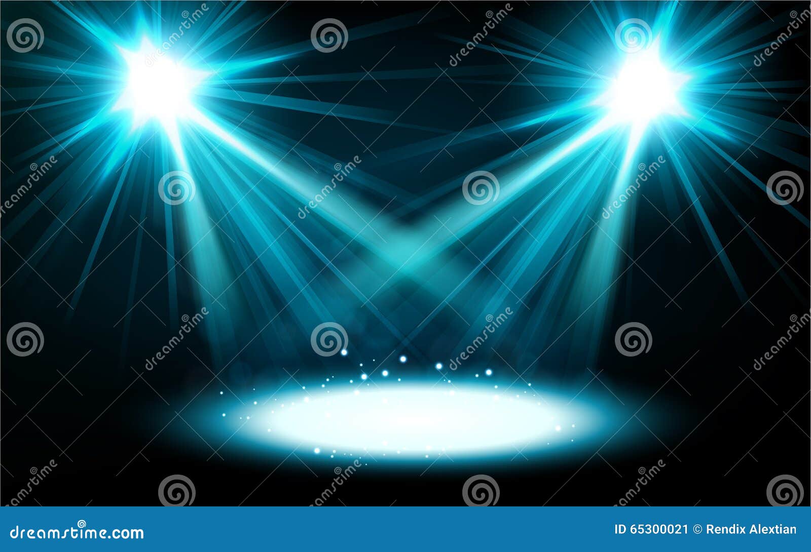 Two Shiny Blue Spotlight Background Stock Vector - Illustration of ...