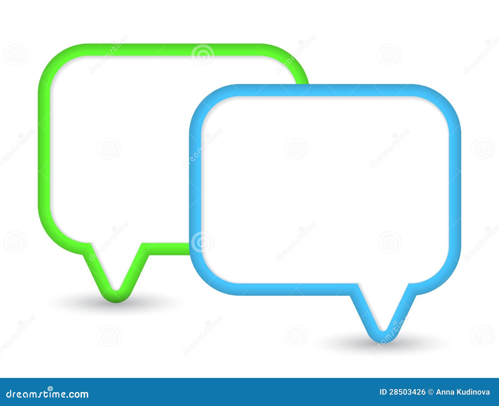 Two shiny speech bubbles stock vector. Illustration of presentation ...