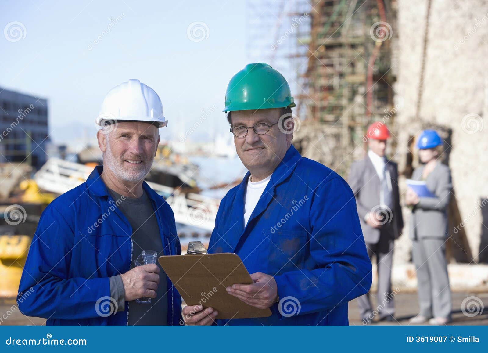 Two Shipping Engineers Taking Notes Stock Image - Image of trade, plan ...