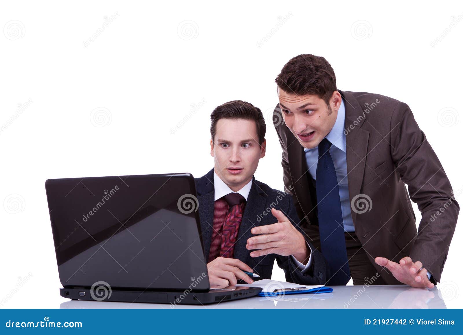 Two shocked business men stock photo. Image of business - 21927442