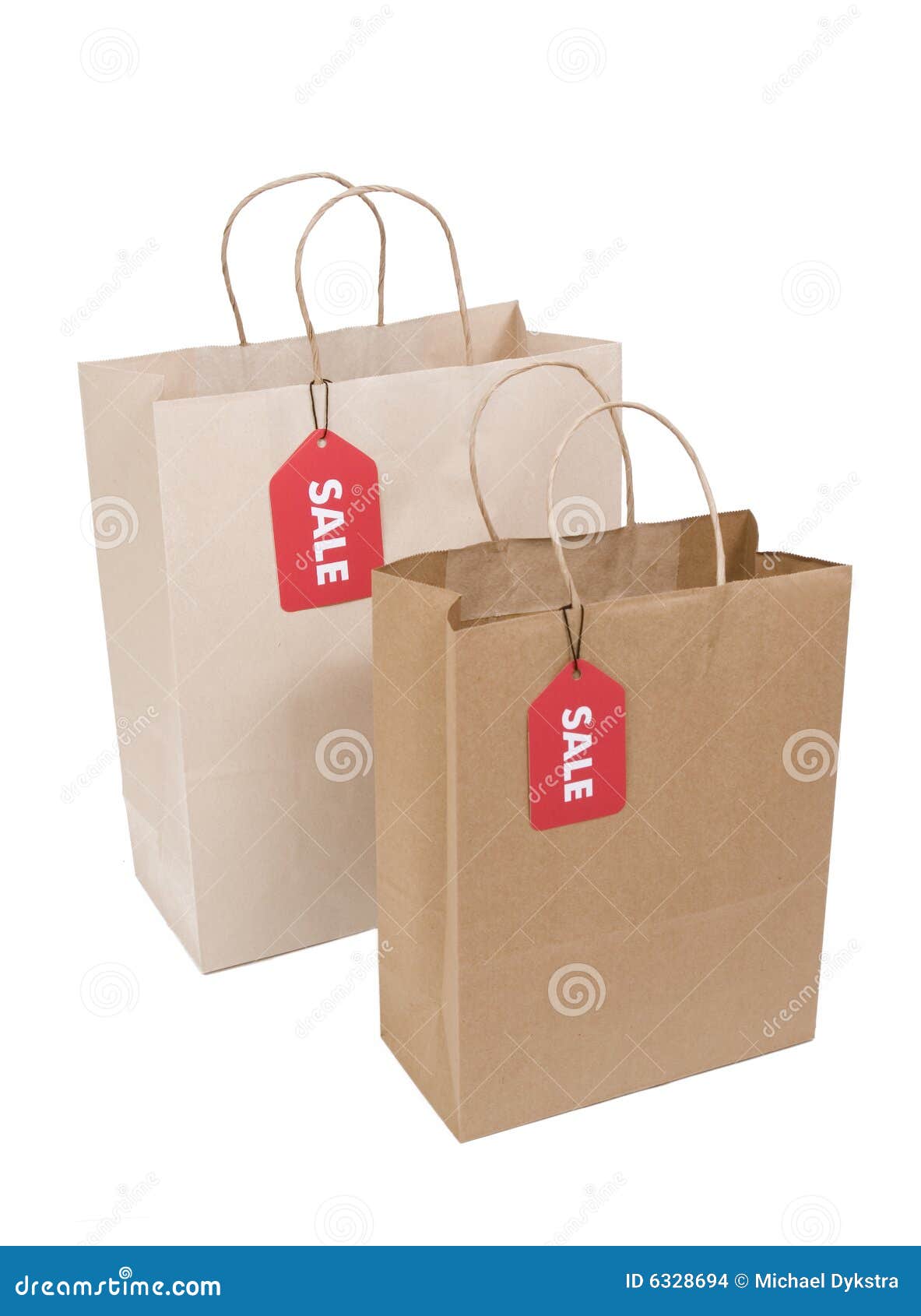 Two Shopping Bags with SALE Tag Stock Photo - Image of sell, purchase ...