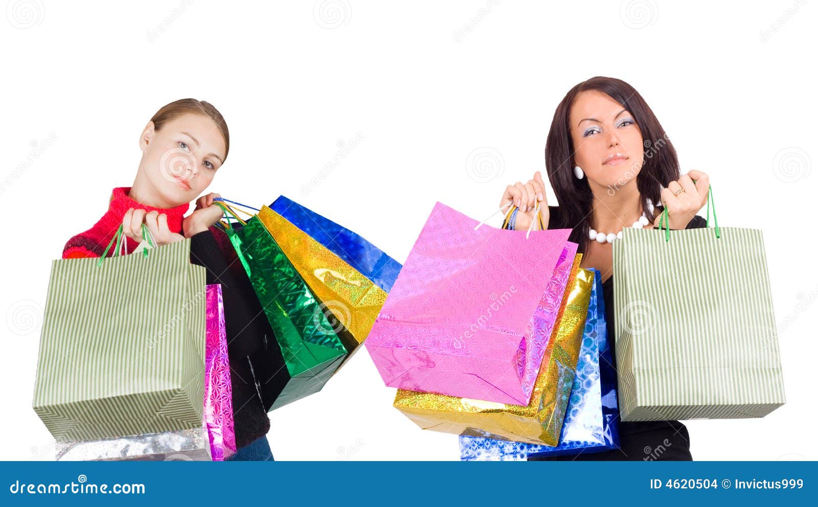 Two Shopping Girls Close-up Stock Photo - Image of hold, lifestyle: 4620504