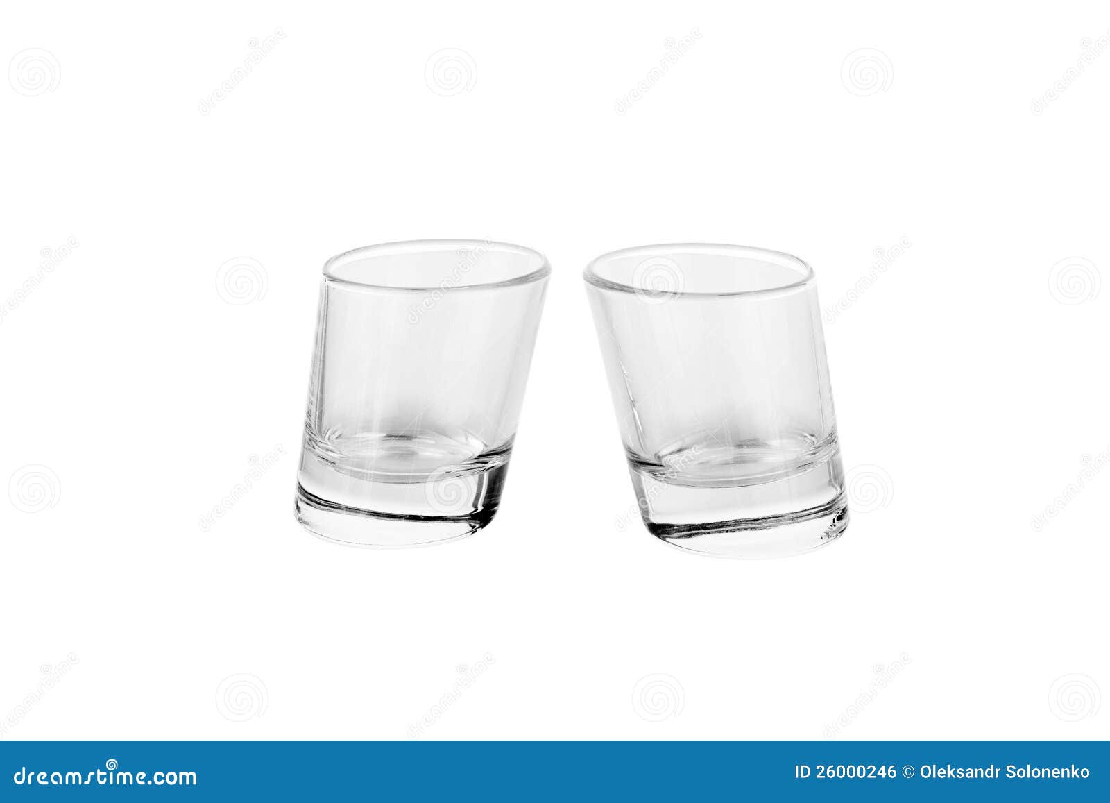 Two Shot Glasses Isolated on White Stock Photo - Image of celebration ...