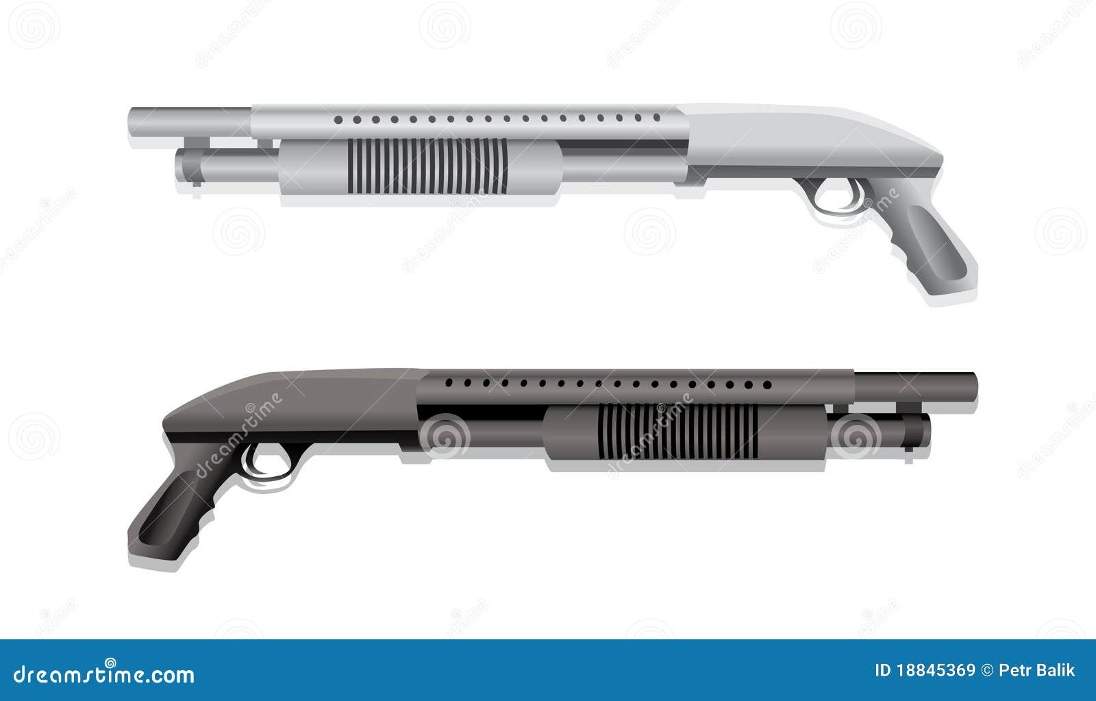 Two shotguns stock illustration. Illustration of hand - 18845369