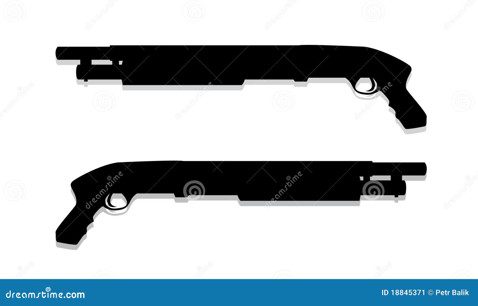 Two shotguns stock illustration. Illustration of metal - 18845371