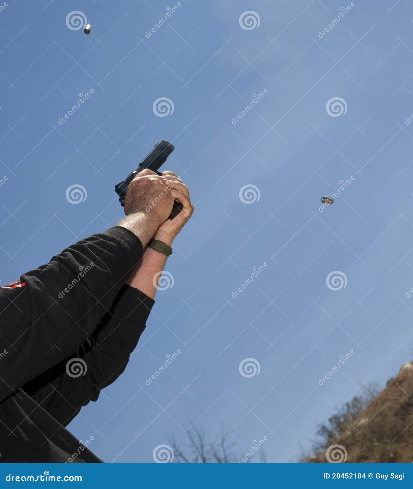 Two shots stock photo. Image of pistil, metal, shooting - 20452104