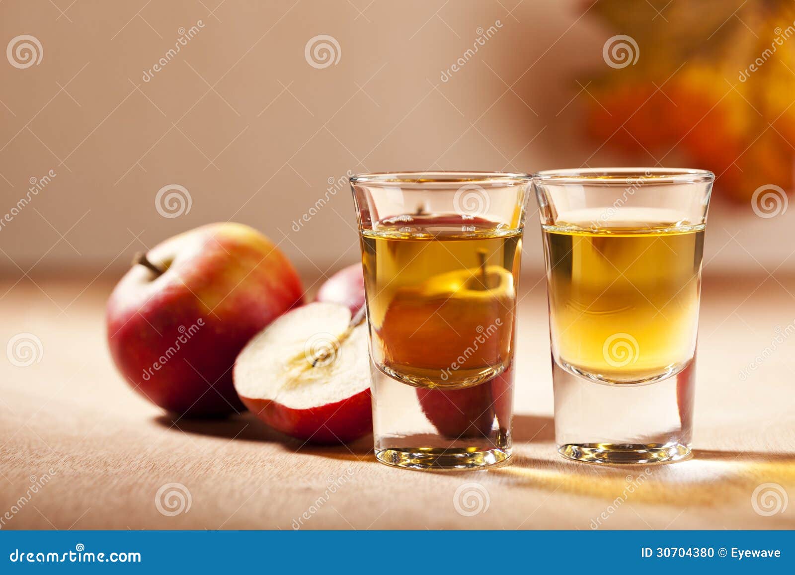 Two Shots of Apple Schnaps stock photo. Image of shot - 30704380