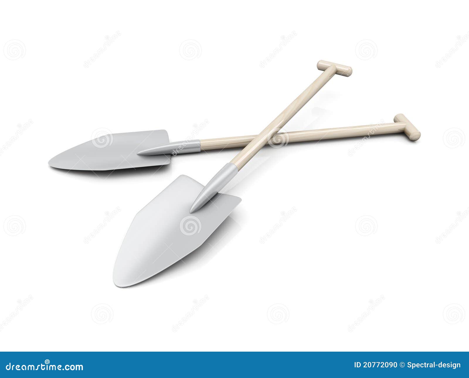 Two Shovels stock illustration. Illustration of render - 20772090
