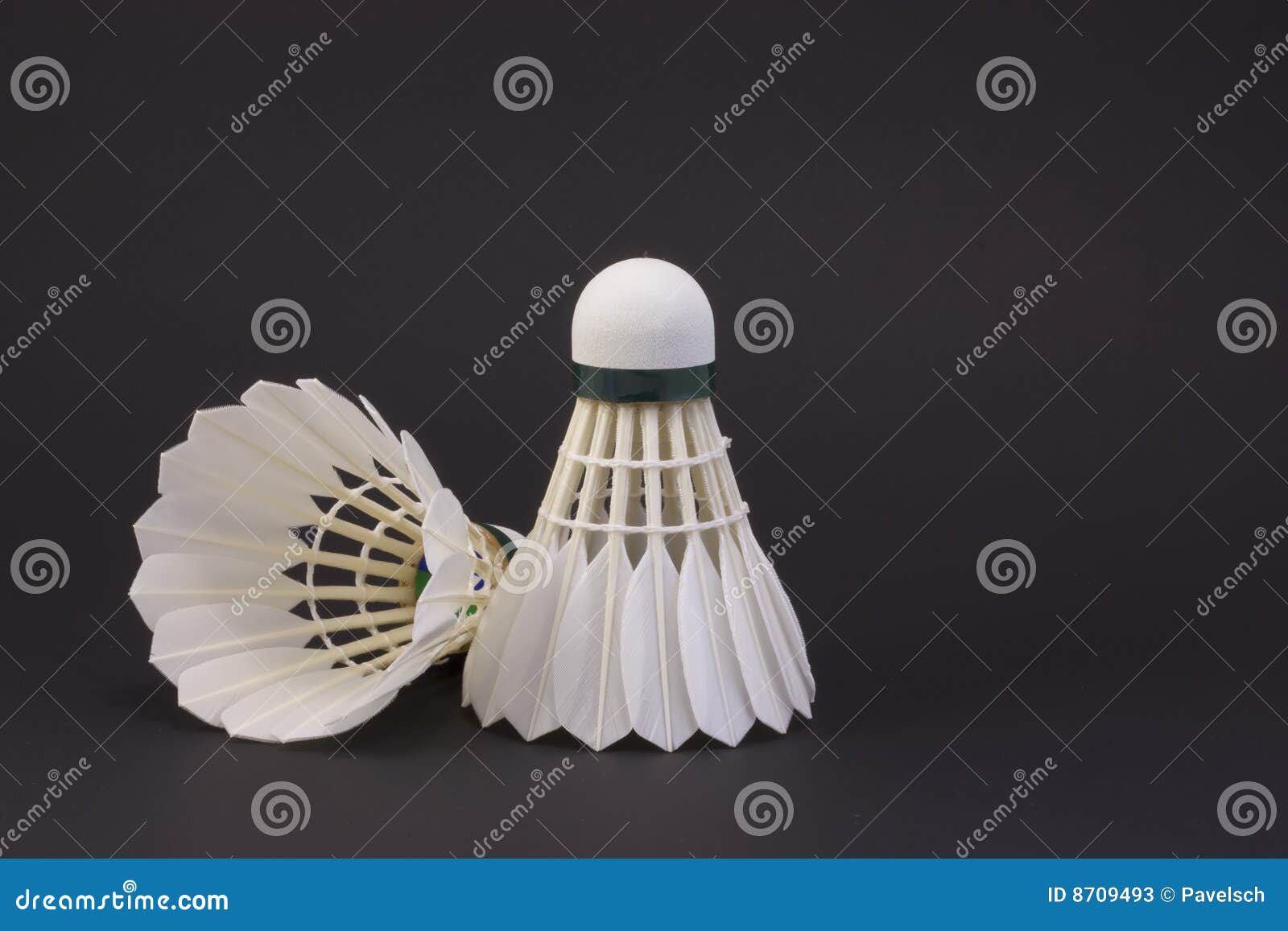 Two shuttlecocks stock image. Image of shuttlecock, equipment - 8709493