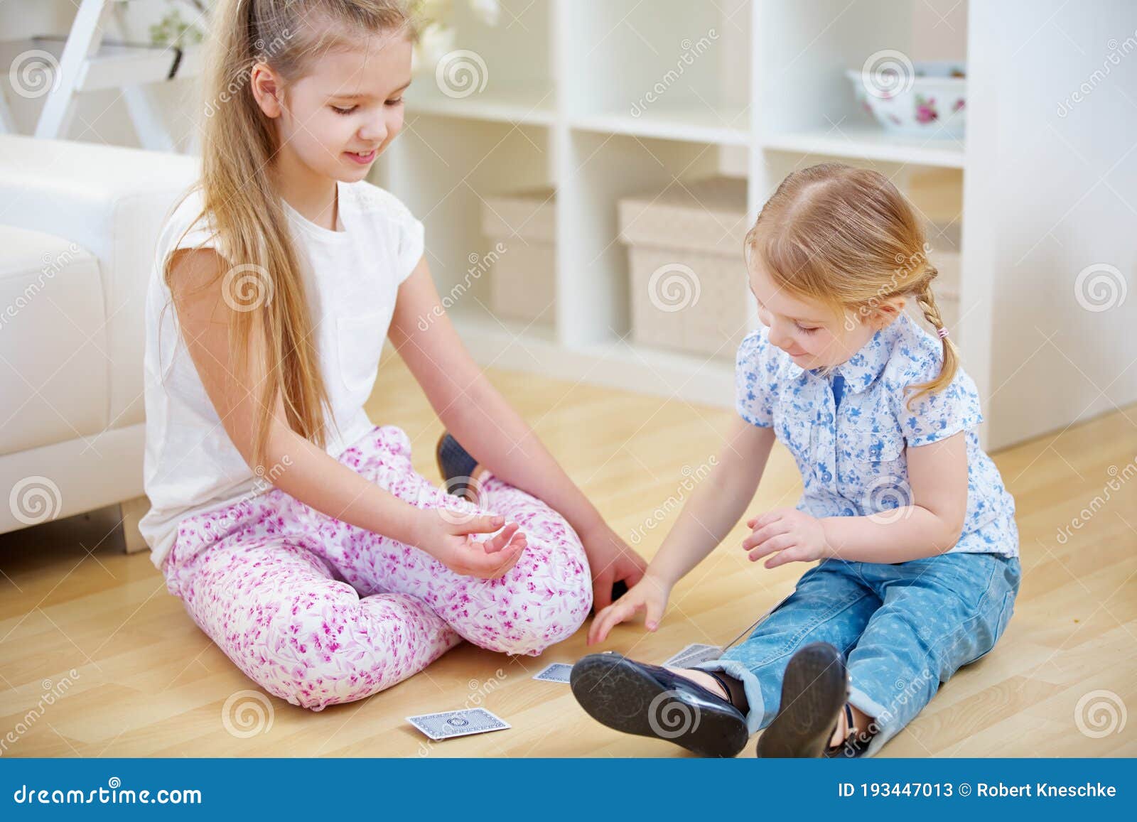 Siblings Play with Cards at Home Stock Image - Image of kids, happy ...