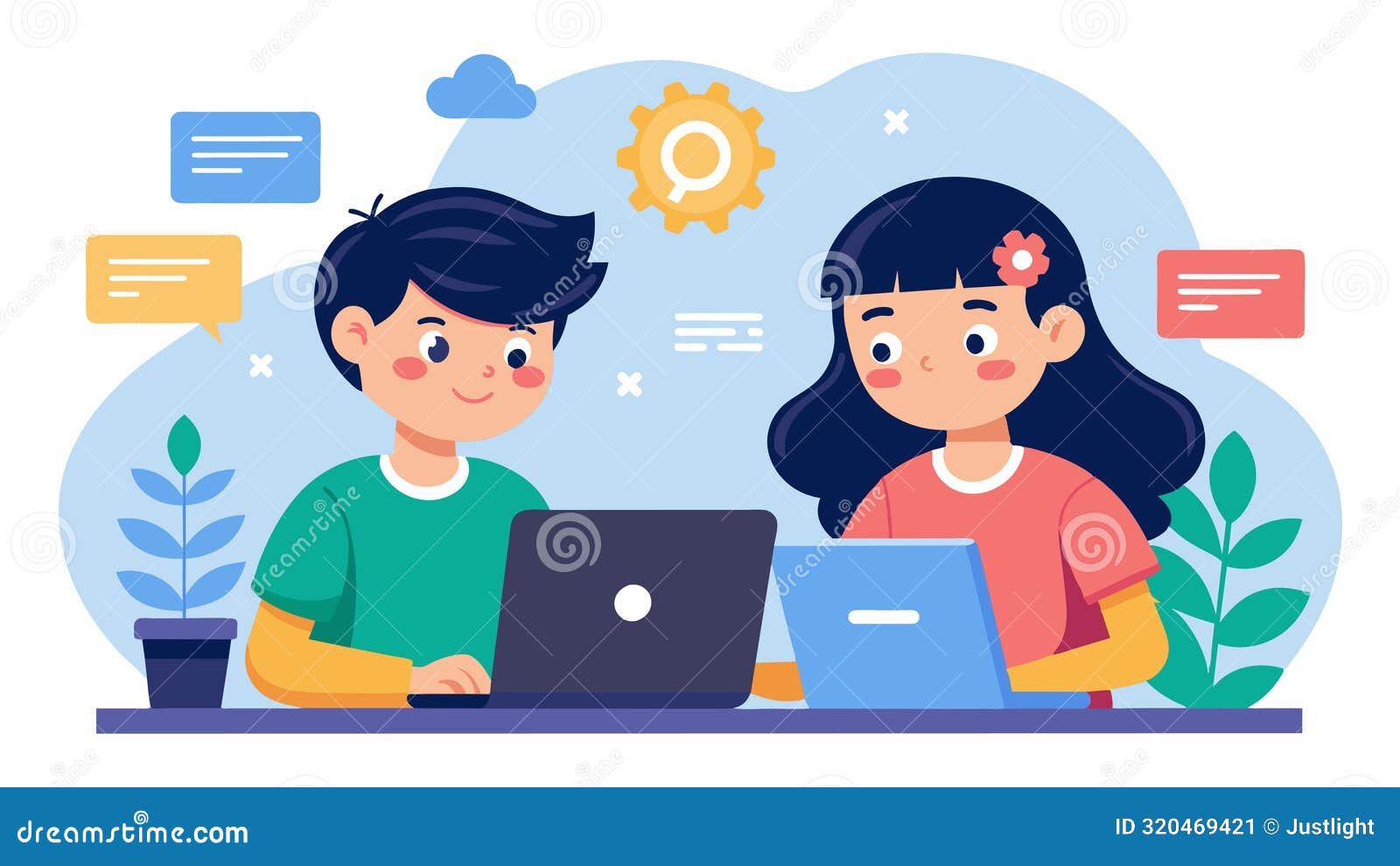 Two Siblings Work Together Troubleshooting Each Others Code As they ...