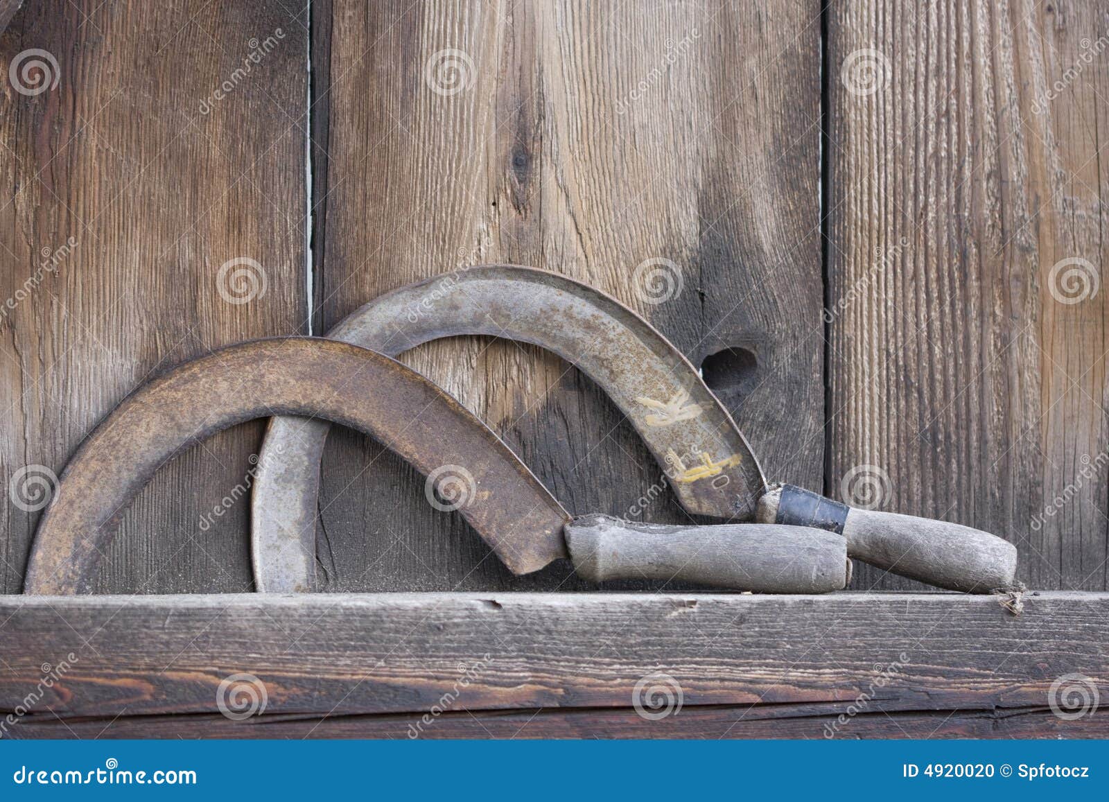 Two sickles stock photo. Image of harvesting, scythe, curved - 4920020