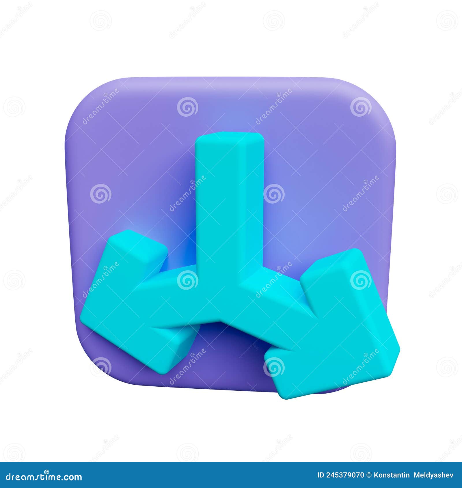 Two Side Arrows 3d Icon Render Illustration Stock Illustration ...