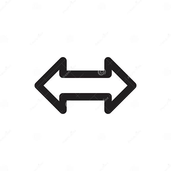 Two Side Icon, Vector Illustration Stock Vector - Illustration of sign ...