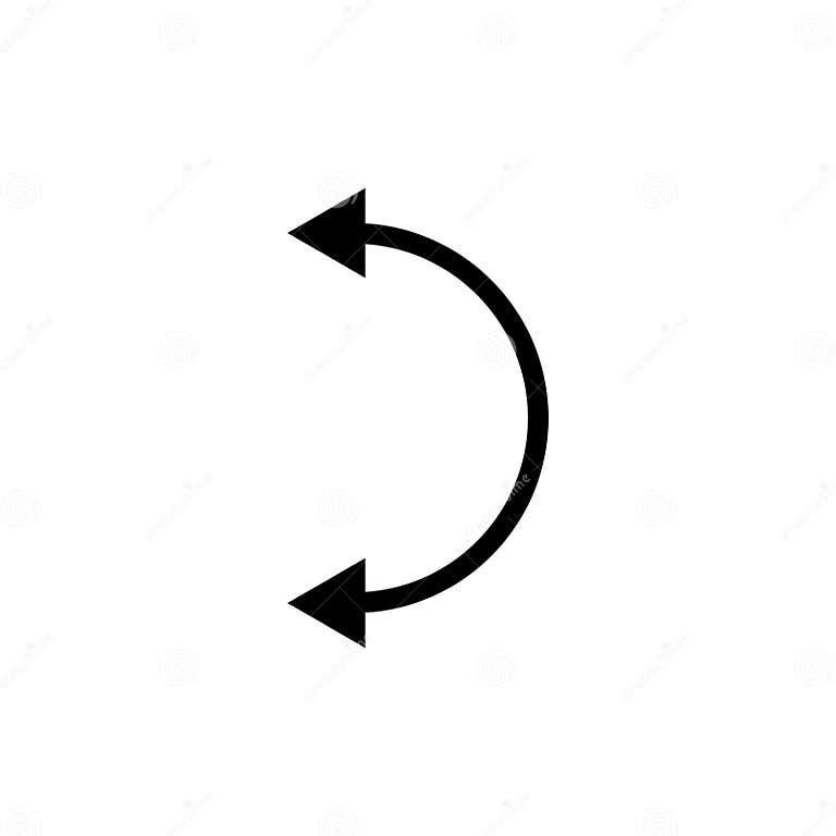 Two Side Line Icon Isolated on White Background Stock Illustration ...