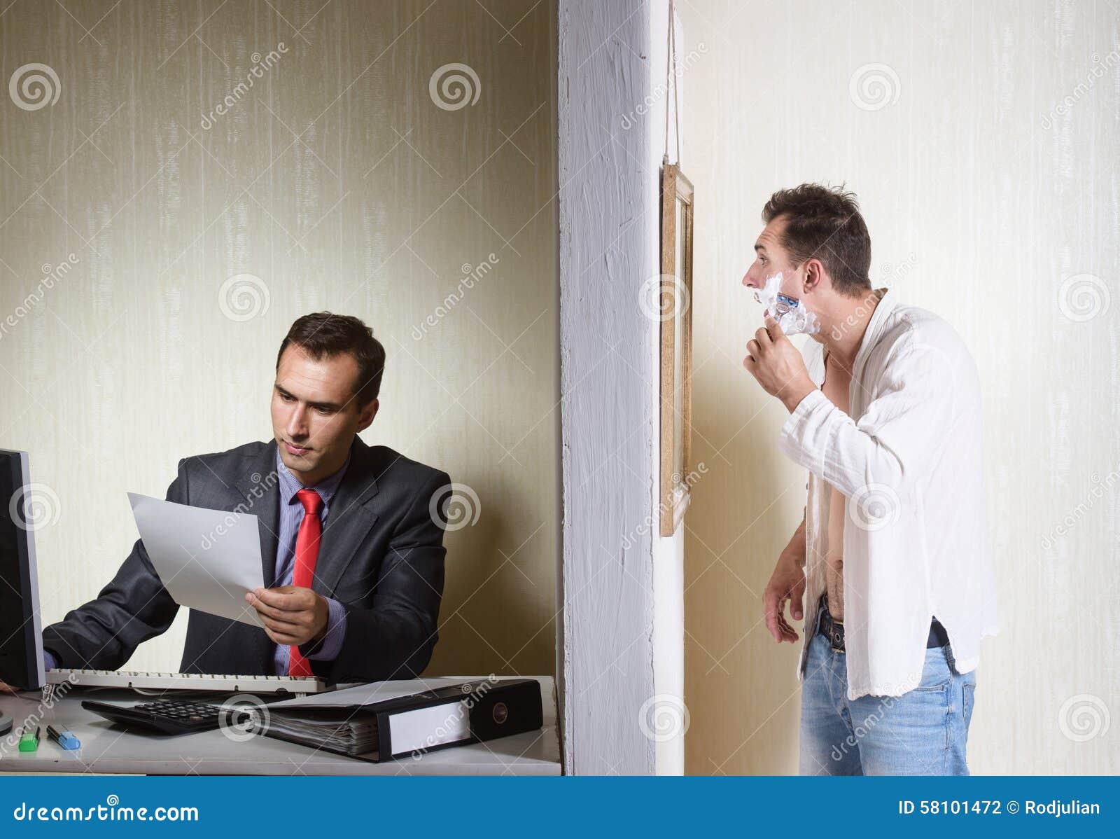 Two side of a person stock photo. Image of office, relaxed - 58101472