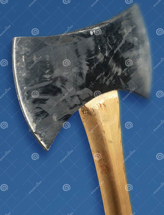 Two sided axe swinging. stock image. Image of chop, jack - 5546965