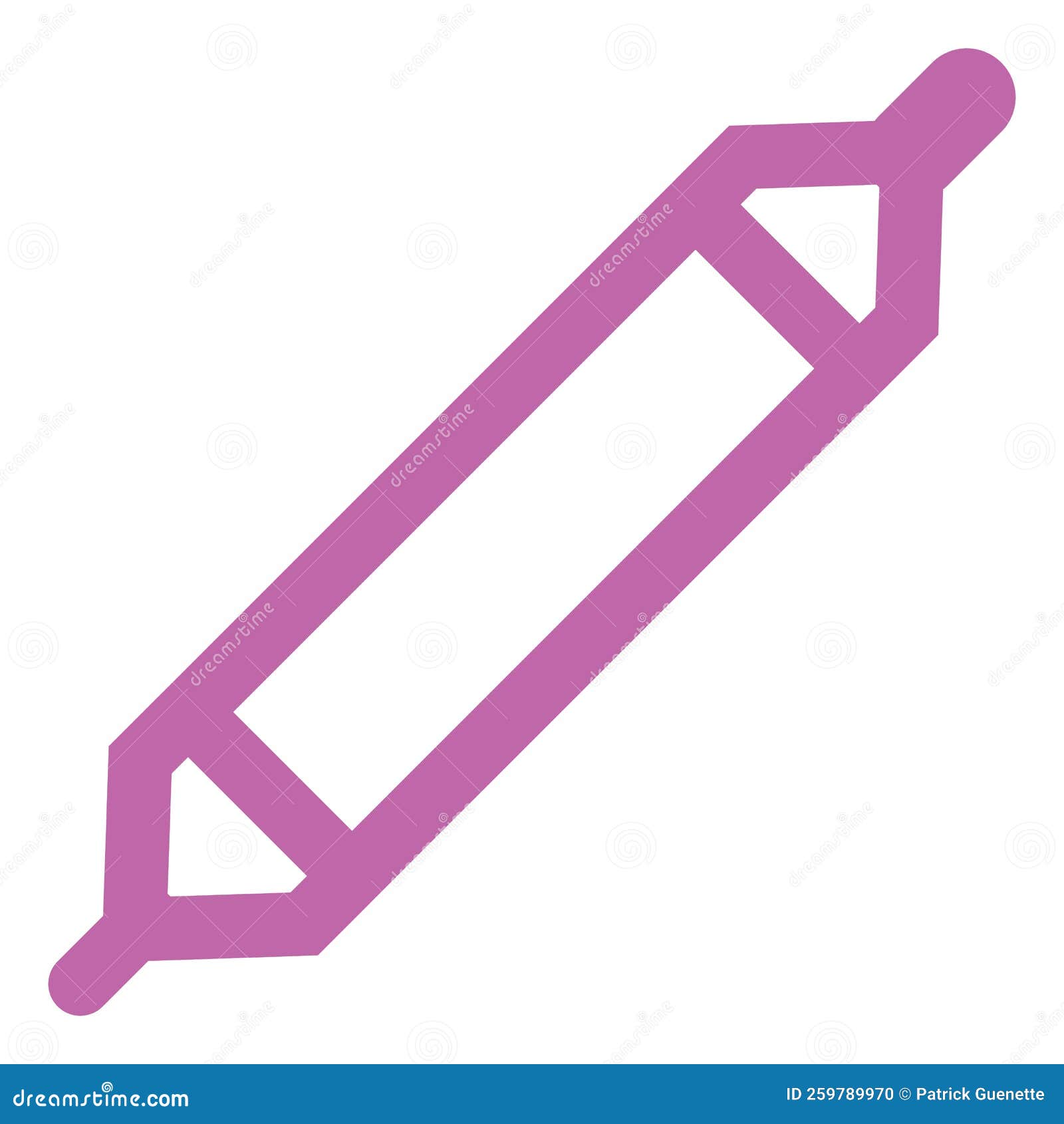 Two sided marker, icon stock vector. Illustration of creative - 259789970