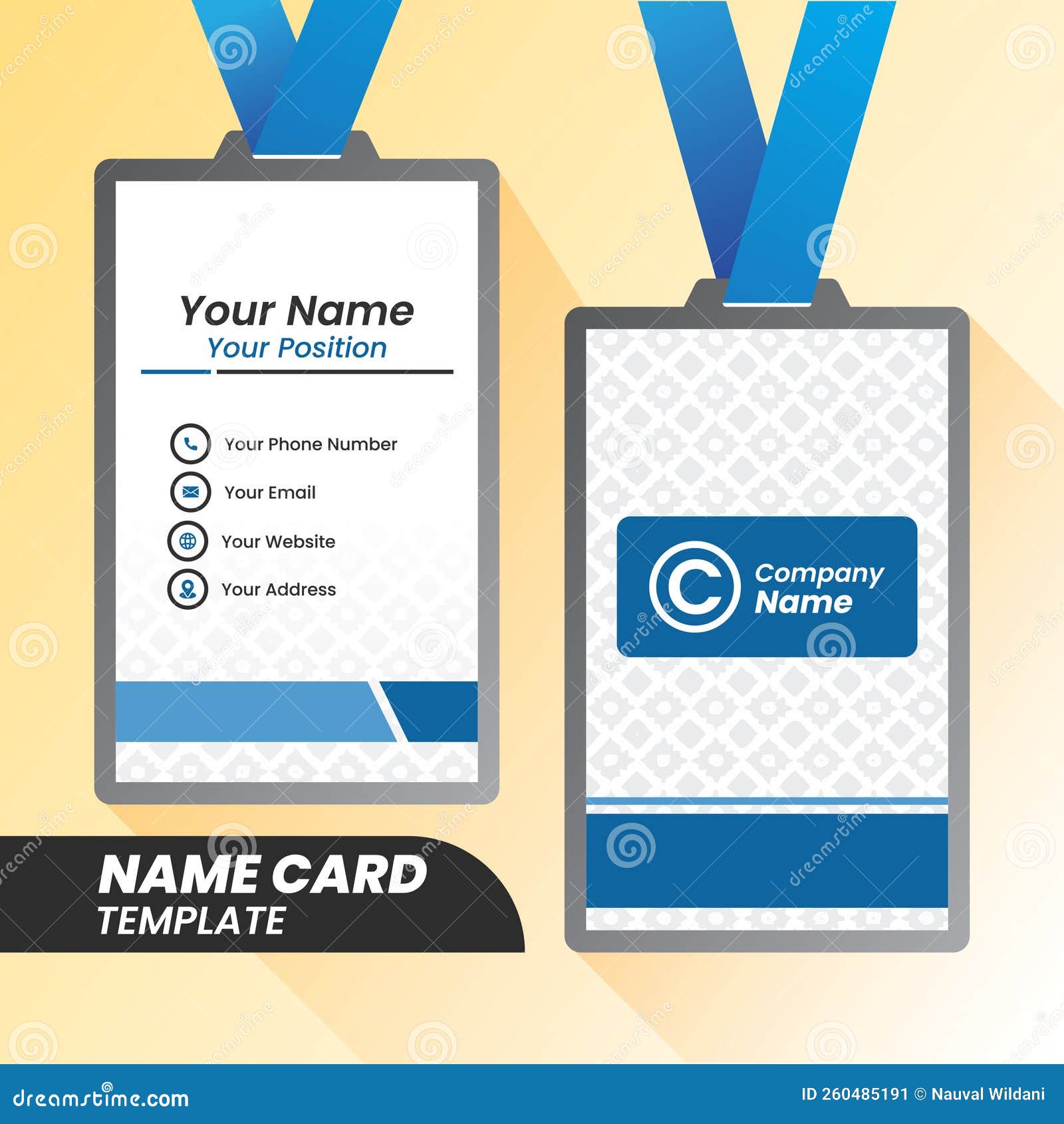 Two Sided Presentation Of Professional Name Or Visiting Card Design ...