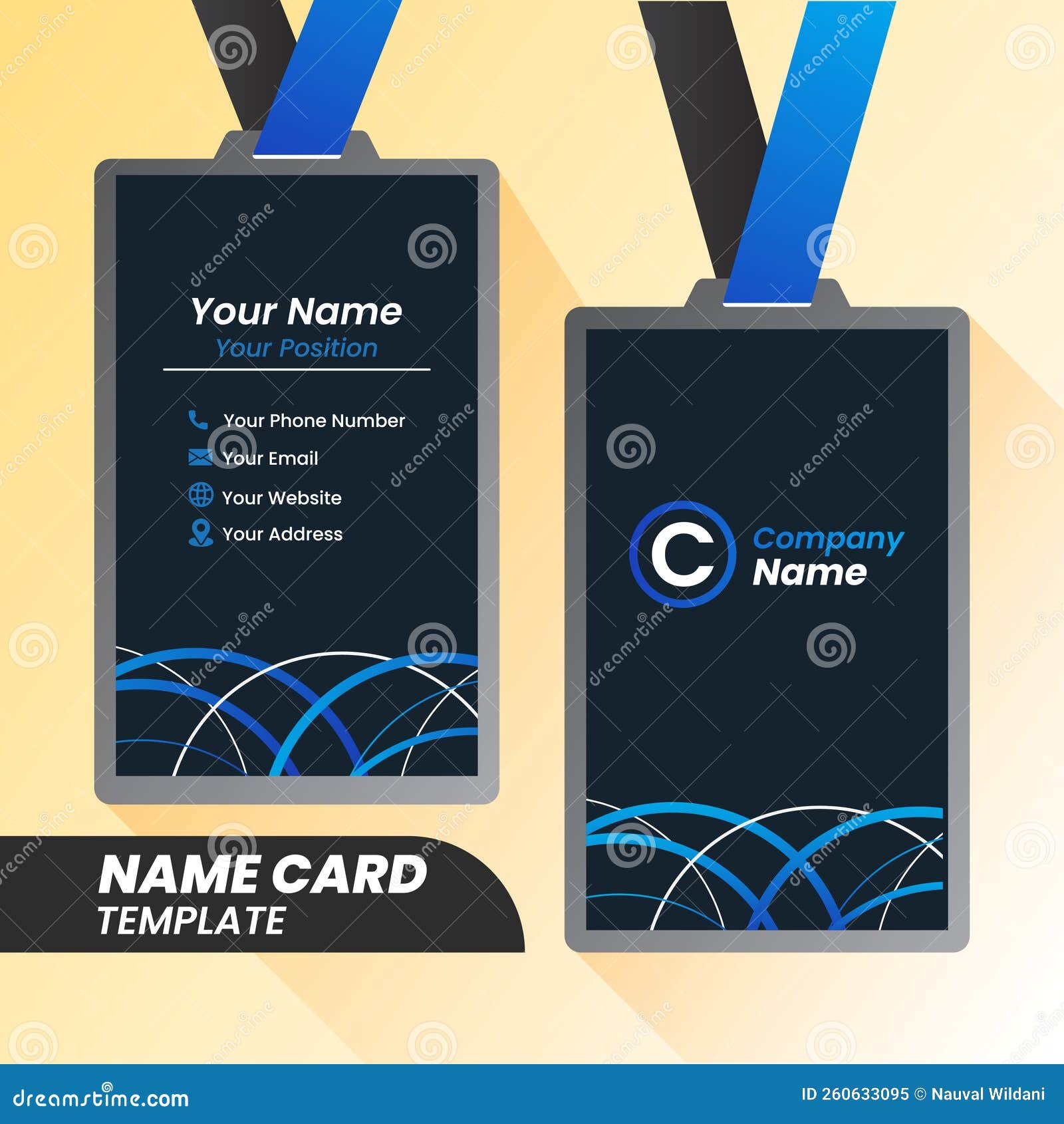 Two Sided Presentation of Professional Name or Visiting Card Design ...
