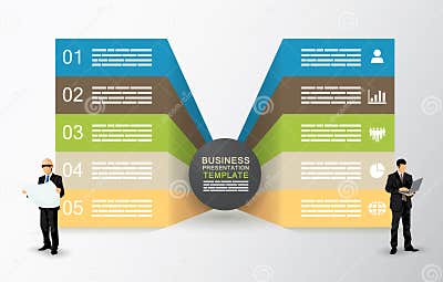Two Sided Presentation Template Stock Vector - Illustration of ...