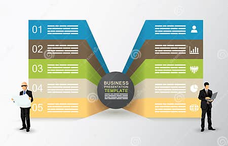 Two Sided Presentation Template Stock Vector - Illustration of ...