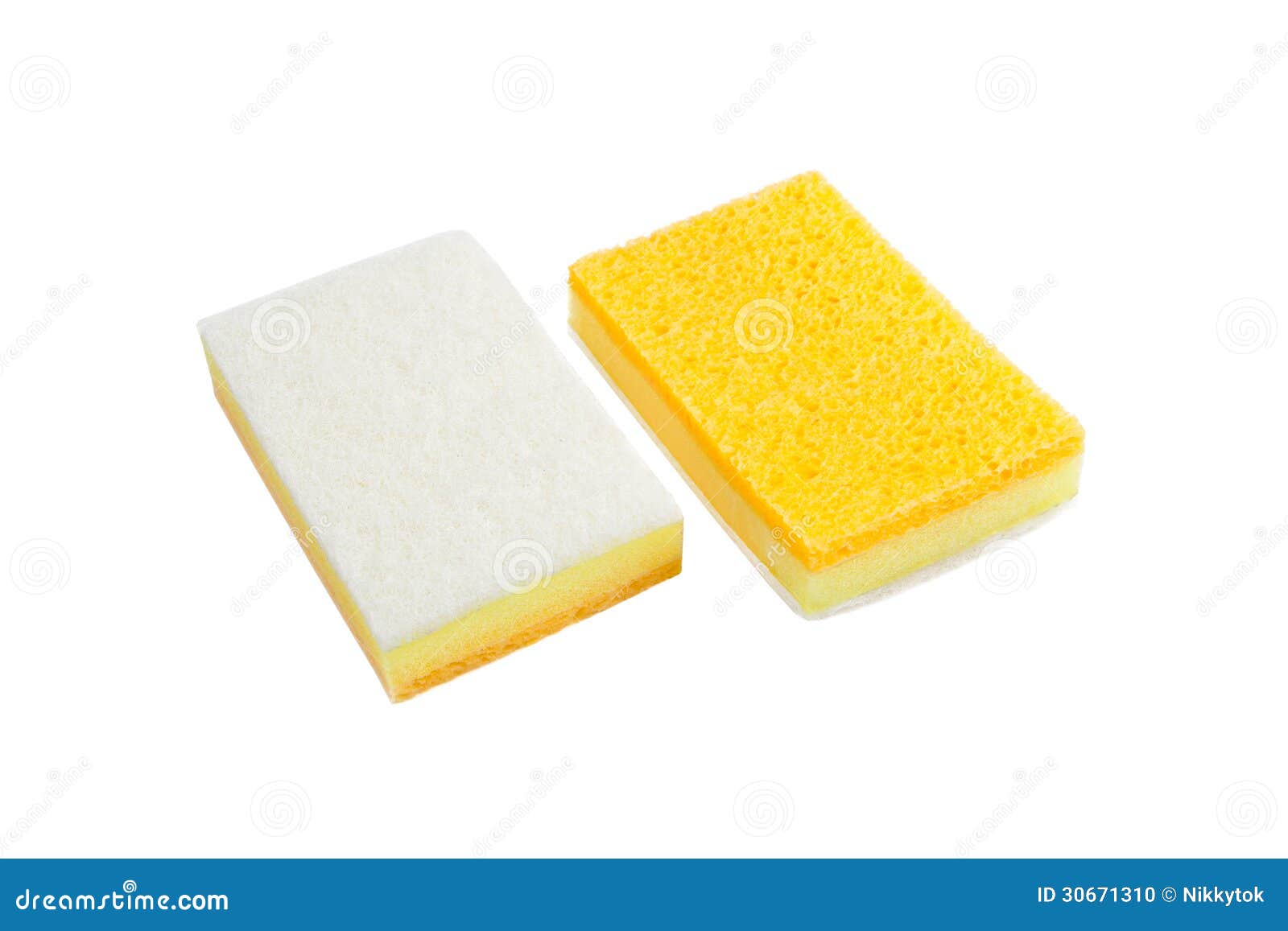 Two-sided sponge stock photo. Image of cleanse, isolated - 30671310