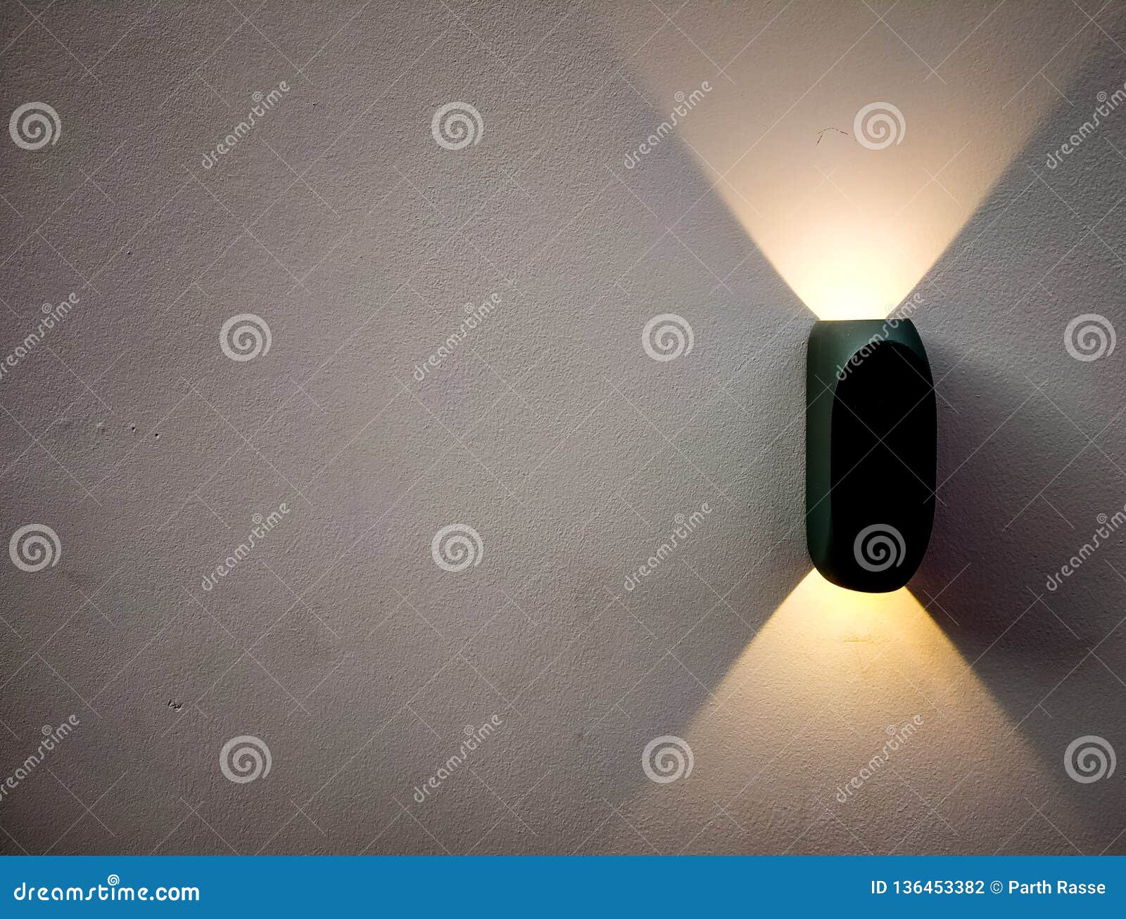 Two Sided Wall Light with Yellow Light Stock Photo - Image of spotlight ...